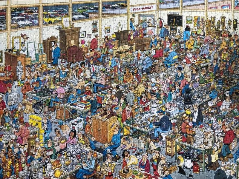 'Op zoek naar de schat' | 'The Antique Show' | Jan van Haasteren | 01886